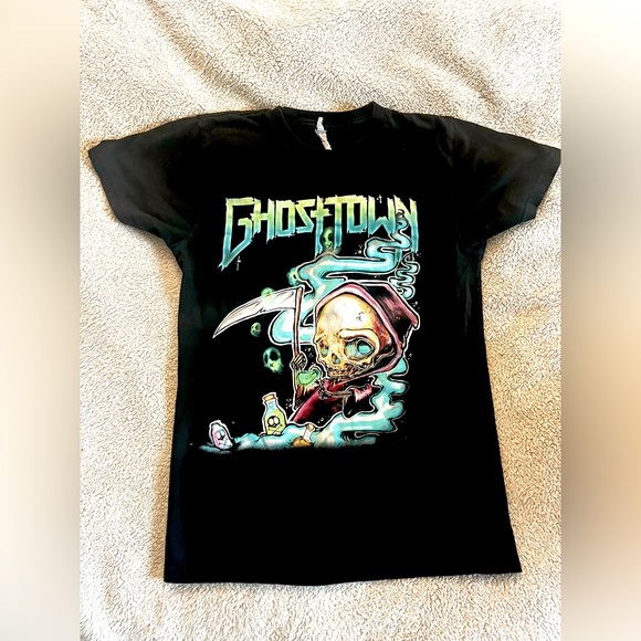 Hot Topic | Shirts | Ghosttown Grim Reaper Emo Hot Topic Graphic Tee ...